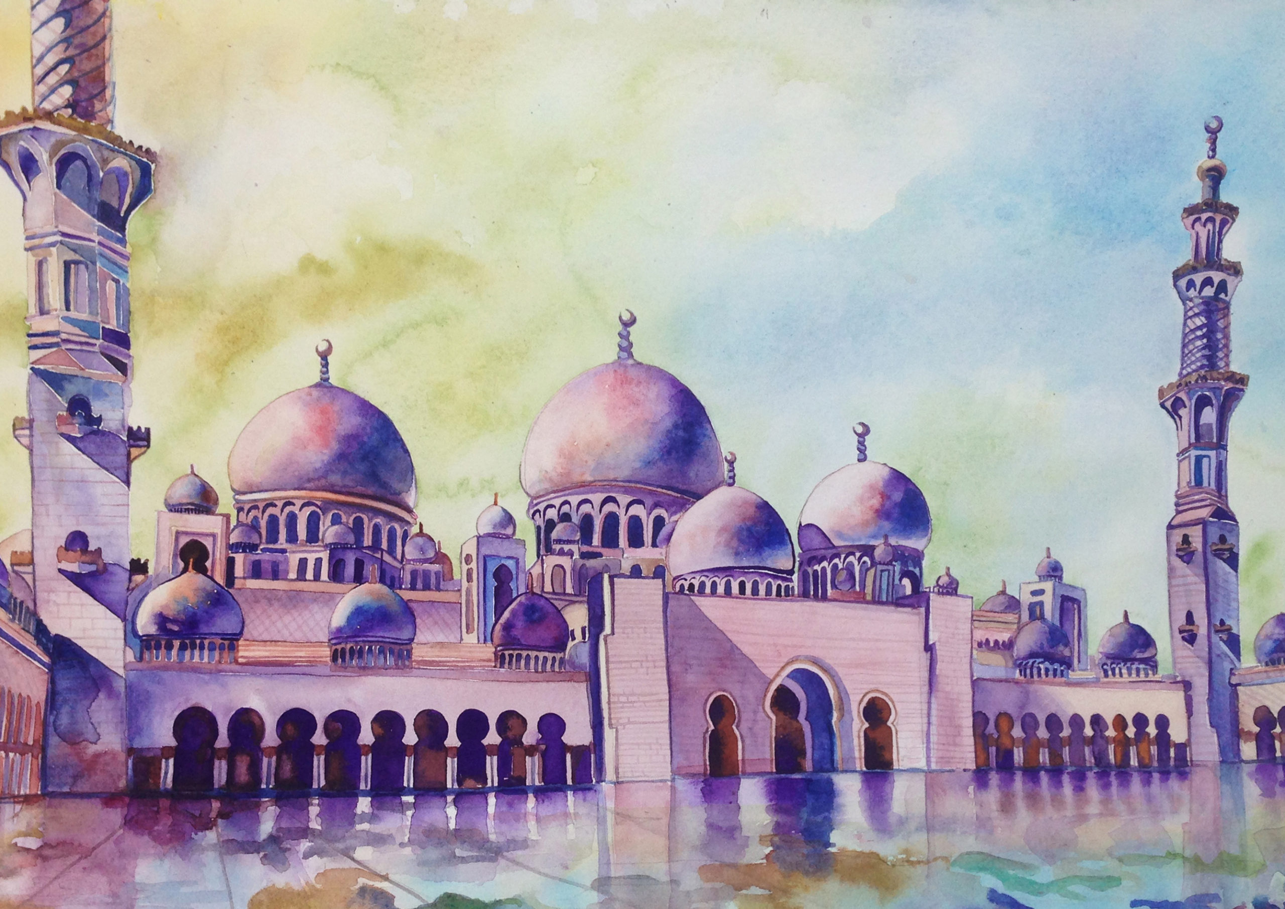 A3 purple mosque – Artist Strong